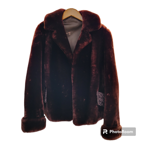 Nelson Royal Star Mouton Lamb Coat Womens S/M Brow 1950s Vintage Glam ...