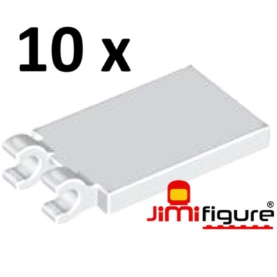 NEW 10 x LEGO Flat Modified Tile 2x3 w 2 Open O Clips White 30350B 3x2 ...