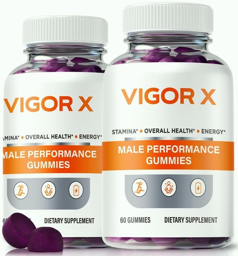 (2 Pack) Vigor X Male Performance Gummies, VigorX Enhancement Gummy for ...