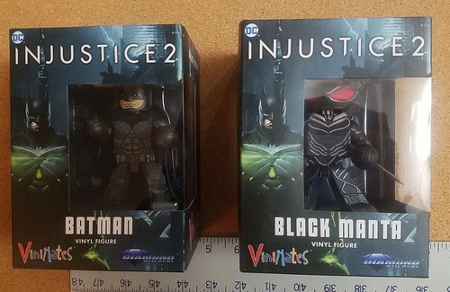 Lot Of 2 Vinimates DC Injustice 2 Batman Black Manta Vinyl Figures NIB ...