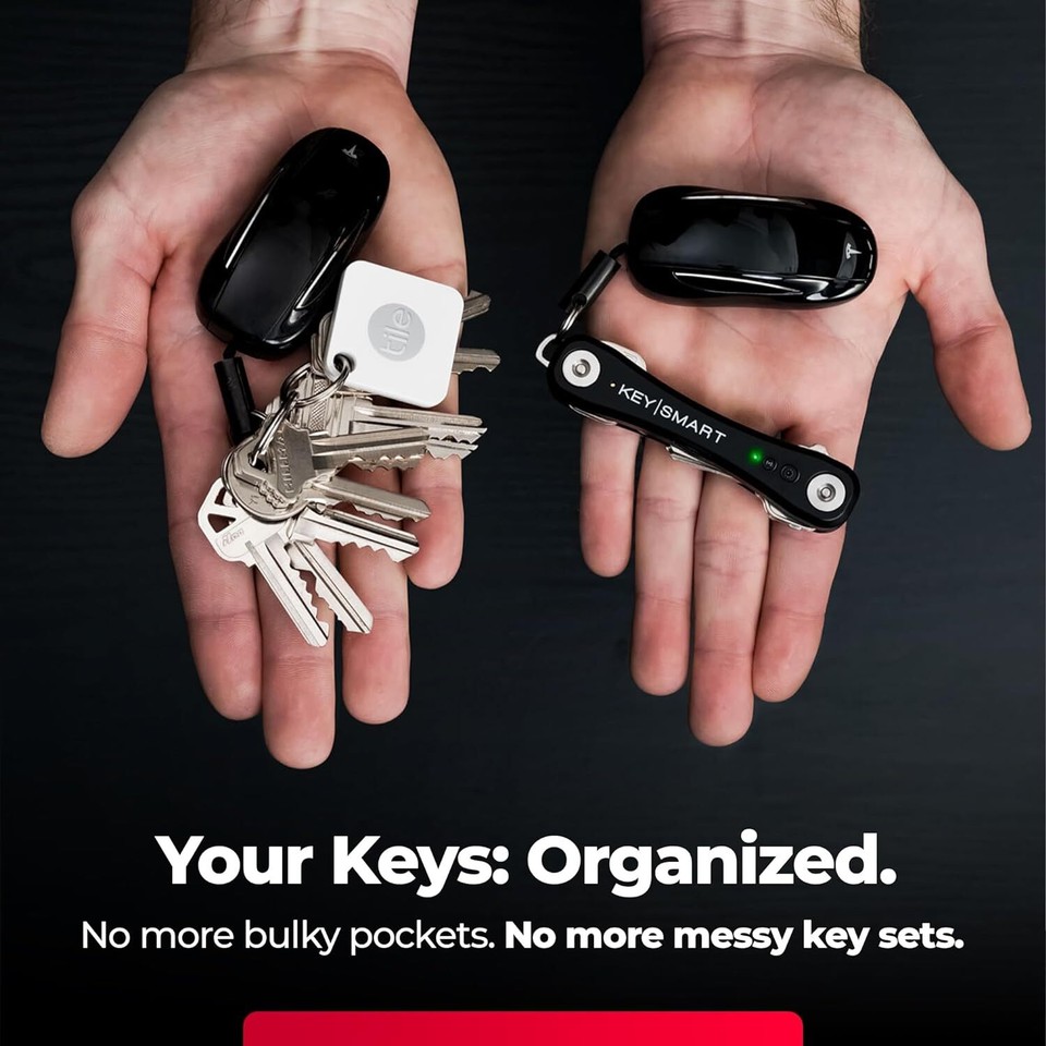 KeySmart iPro Keyring Tracker & Key Holder Organiser Multitool Black ...