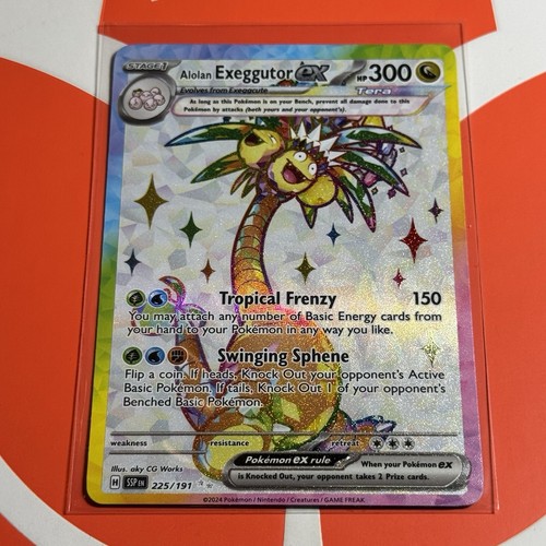 Alolan Exeggutor EX 225/191 Pokemon TCG Surging Sparks Full Art Ultra ...