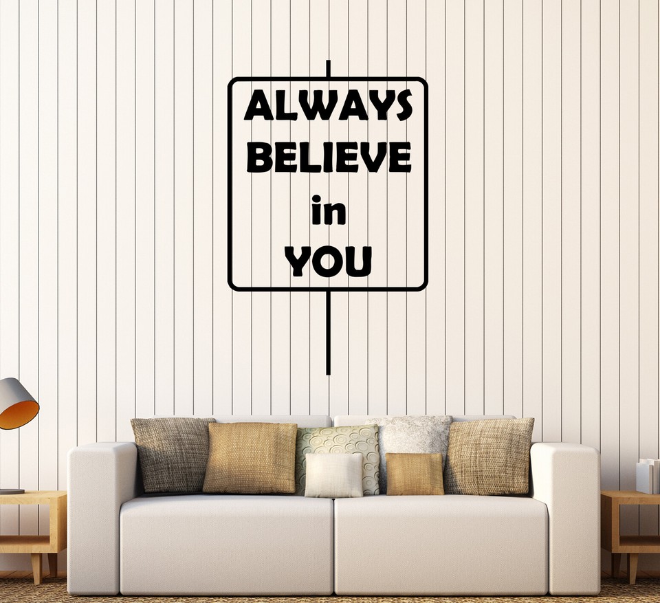 Wall Decal Office Words Always Believe in You Motivational Vinyl ...