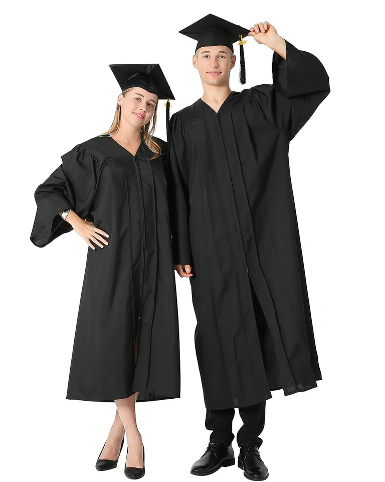 Matte Graduation Gown Cap Tassel Set 2024 for High School and Bachelor ...