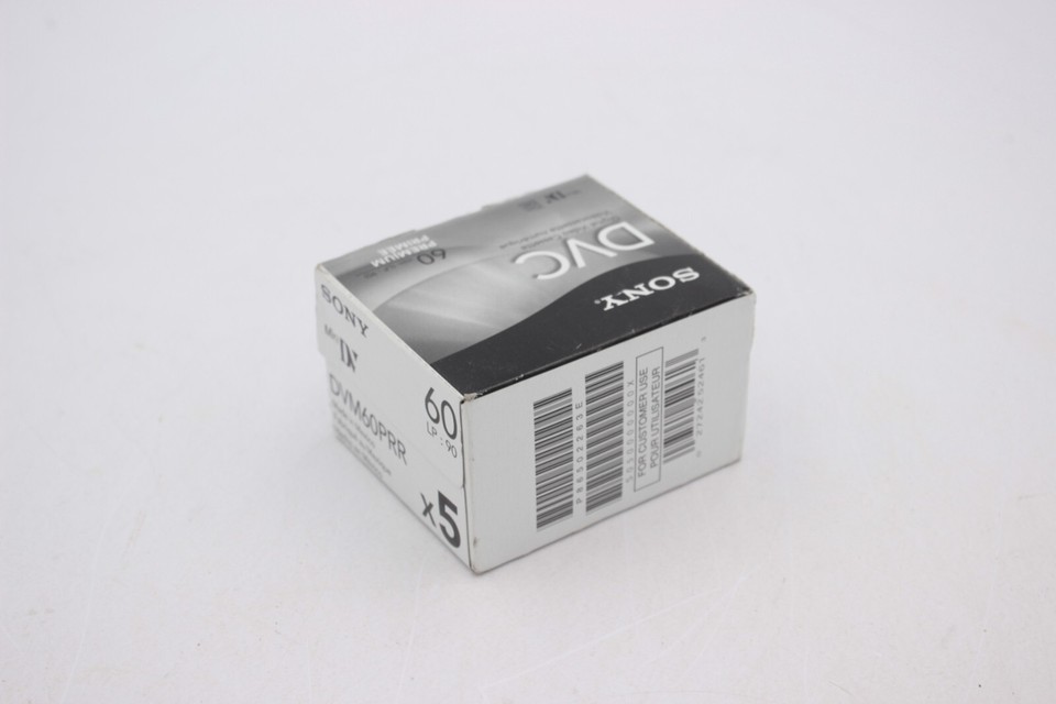 Sony DVC Premium Video Cassette Mini DV 60 min x5 In Box DVM60PRRJ ...