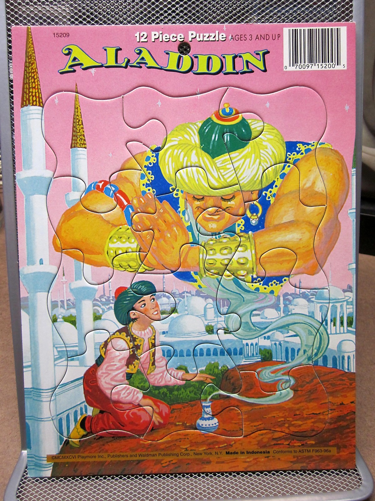 ALADDIN tray puzzle 1996 jigsaw Arabian Nights genie Mid Eastern folk ...