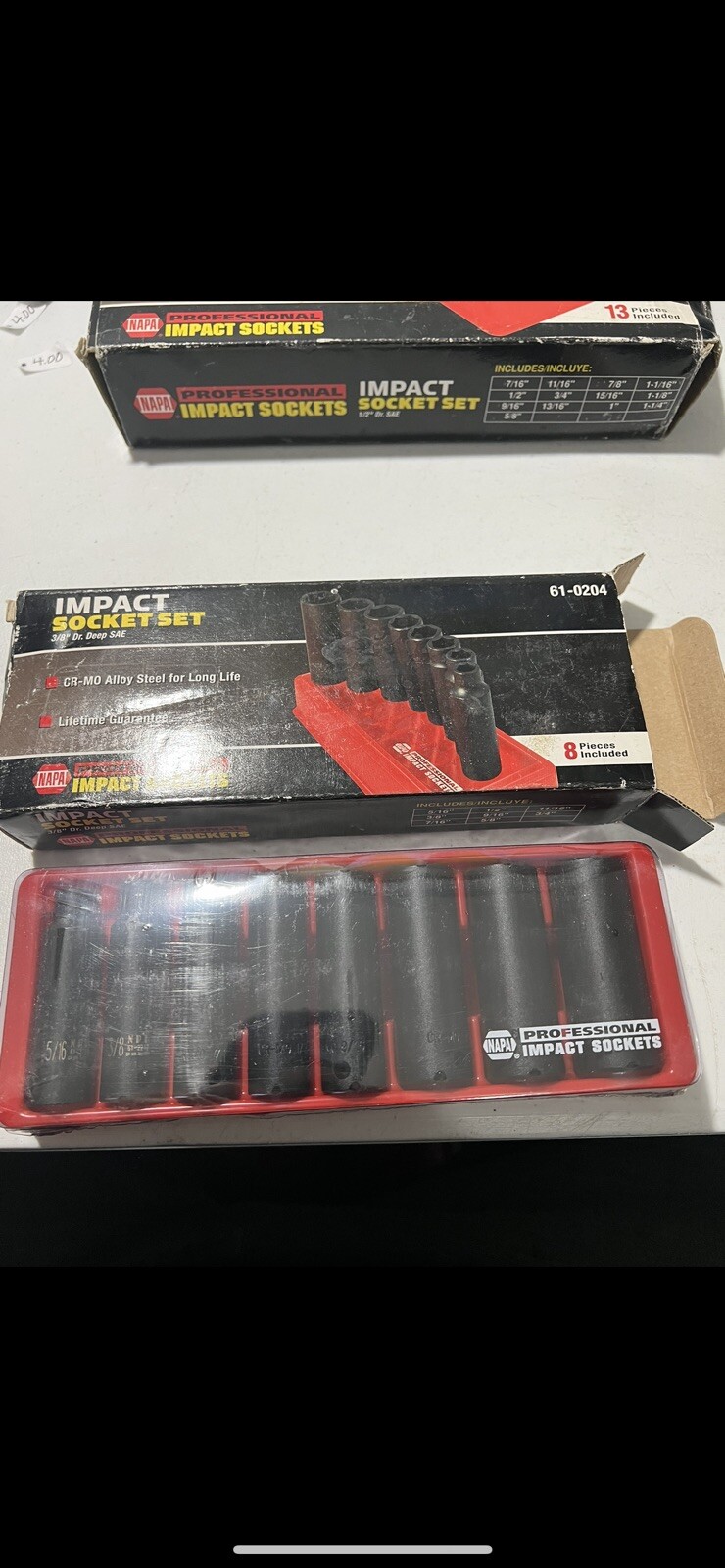 Napa 3/8 Drive Impact Socket Set Napa 61-0204 | eBay