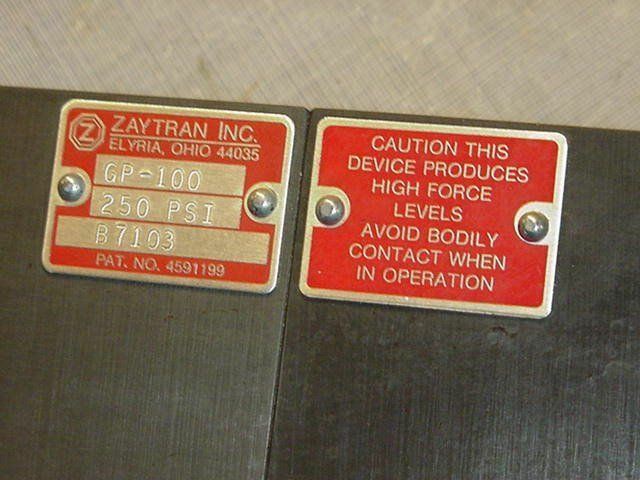 Zaytran Pneumatic Gripper GP-100 250psi B7103 GP Grippers NEW SHELF ...