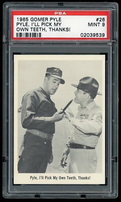 1965 Fleer Gomer Pyle USMC Card #26 Pyle I'll Pick My Own Teeth Thanks ...