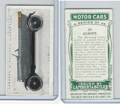 L8-61 Lambert, Motor Cars, 1922, #23 Cubitt | eBay