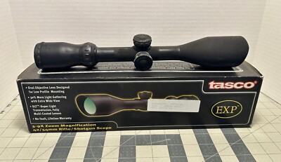 Tasco EXP 3-9X Oval 42x54mm Objective 1" Black Rifle / Shotgun Scope ...