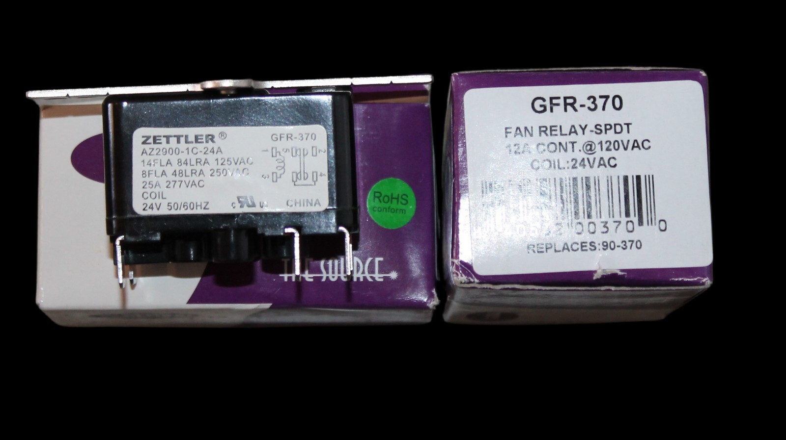 Global The Source General Purpose Fan Relay, 24 Volt, SPDT Contact GFR ...