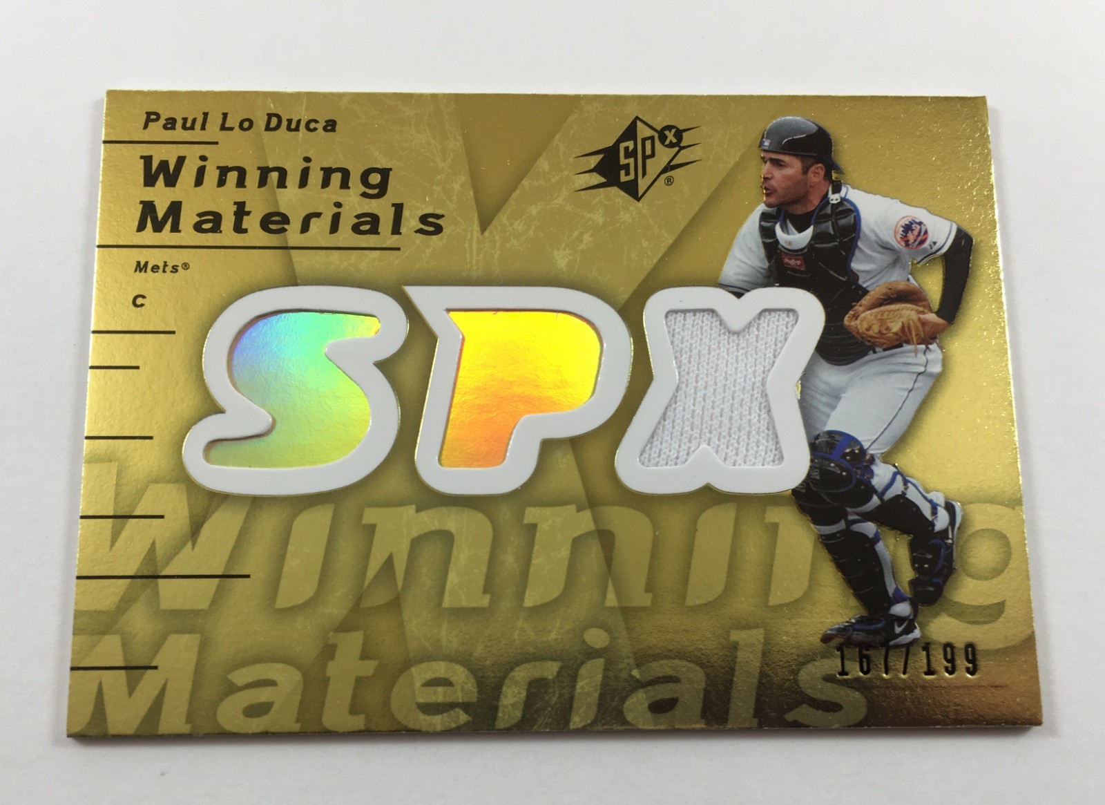 2007 Upper Deck SPX Paul Lo Duca Winning Materials Relic Card 167/199 ...