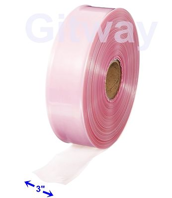 3" x 1075' Anti Static Poly Tubing Tube Plastic Bag Custom Bags on a ...