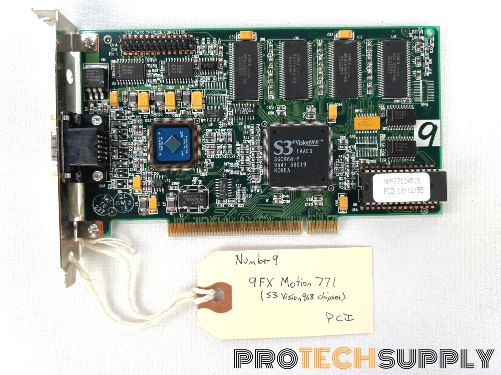 Number Nine 9FX Motion 771 S3 Vision 968 PC00BPZ0-3 Video Card GPU w ...
