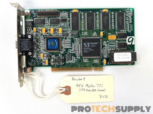 Number Nine 9FX Motion 771 S3 Vision 968 PC00BPZ0-3 Video Card GPU w ...