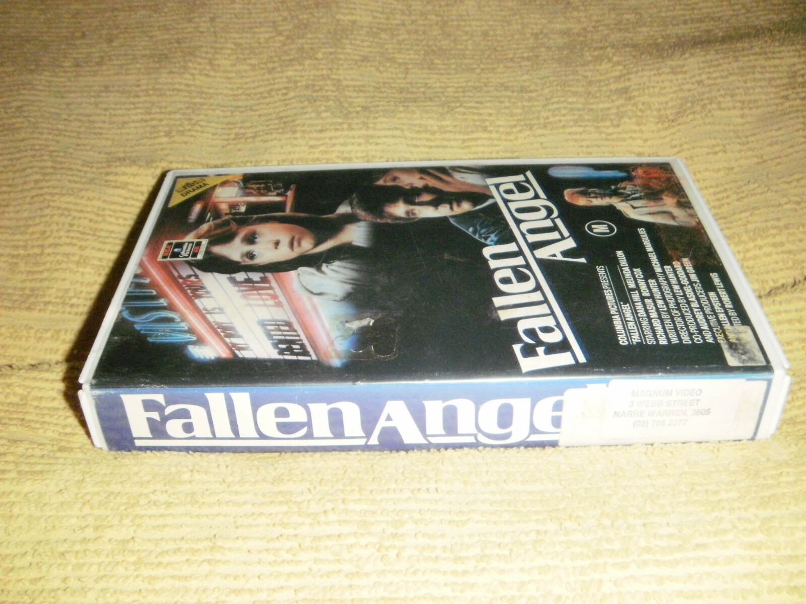 ultra rare oop FALLEN ANGEL 1981 VHS movie Dana Hill richard masur PAL ...