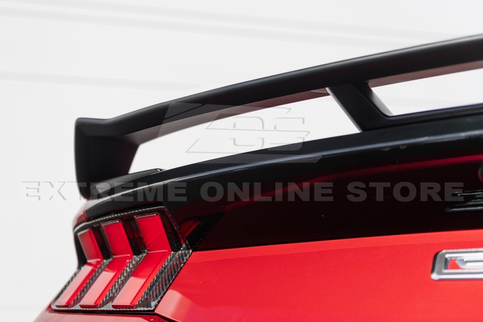 GT Style MATTE BLACK Rear Trunk Lid Wing Spoiler For 24-Up Ford Mustang ...