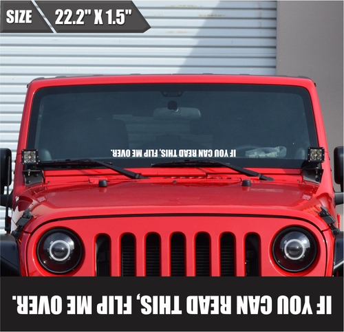 Flip Me Over Windshield Sticker Banner Vinyl Decal Bumper Sticker | eBay