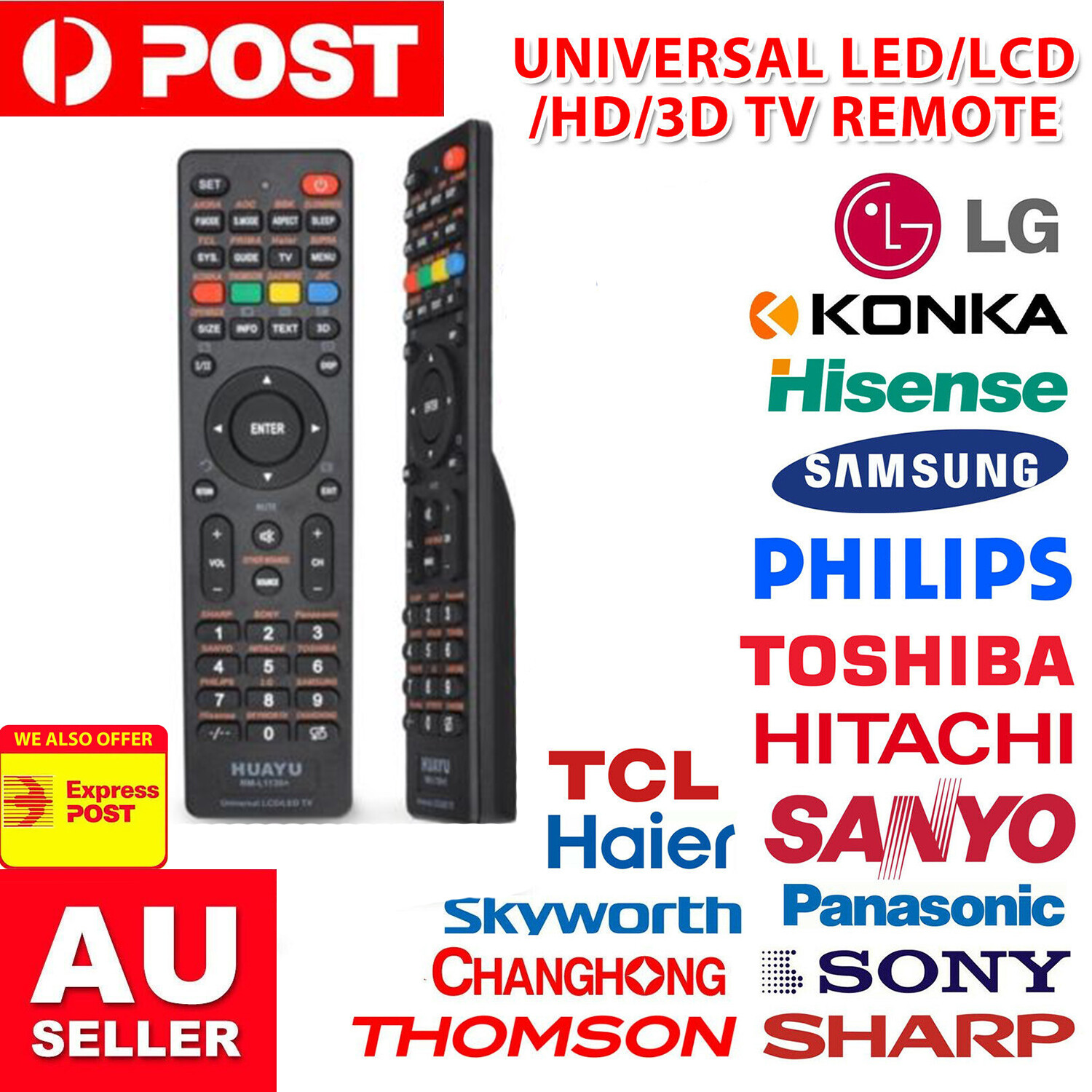 Universal HDTV Remote Control ,For LCD/LED TV Television Replacement ...