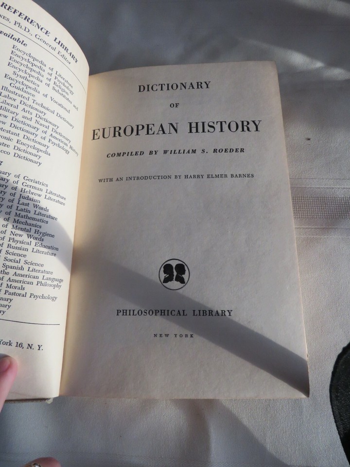 Dictionary of European History, 1954, Antique book | eBay