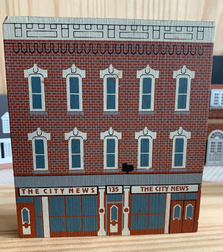 Cats Meow Vintage Hand Screen Painted Landmark - City News Building ...