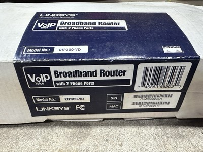 LINKSYS RTP300-VD RTP-300 Broadband Router 2 Phone Ports NEW IN BOX ...