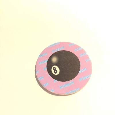 Vintage 1990s POG Poison Black 8 Ball Purple HTF RARE Game Toy Milk ...