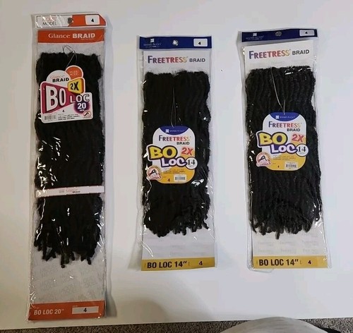 2X BO LOC 14" - FREETRESS SYNTHETIC CROCHET PRE-LOOPED BRAID | eBay