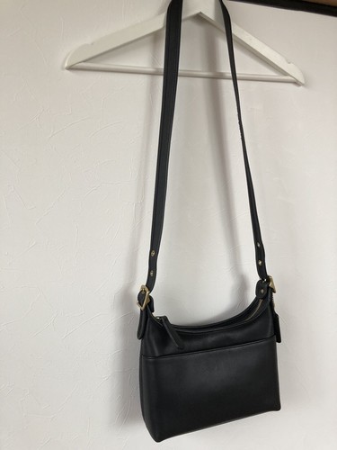 Coach Legacy 9136 Small Black Leather Shoulder Bag Crossbody Purse Zip ...