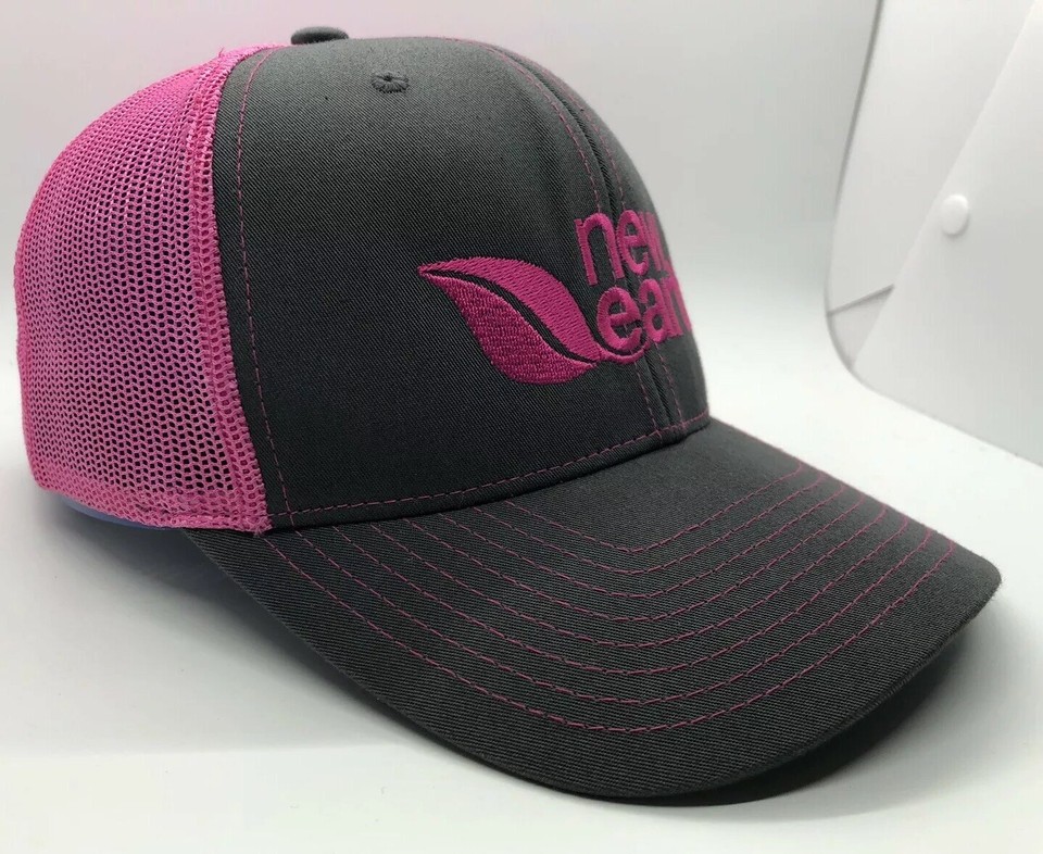 New Earth Cap Hat Adult Adjustable Trucker Mesh Snapback Gray Pink ...