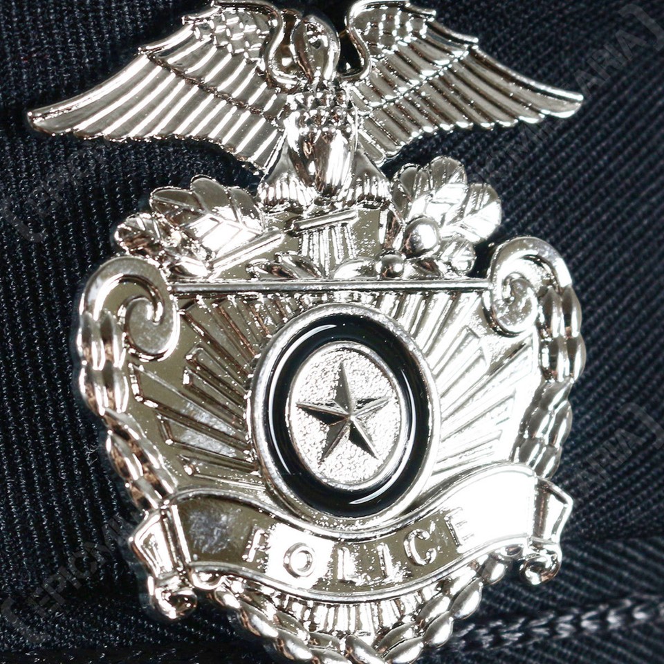 Vintage US American POLICE FORCE 8 POINT VISOR CAP Officer Hat All ...