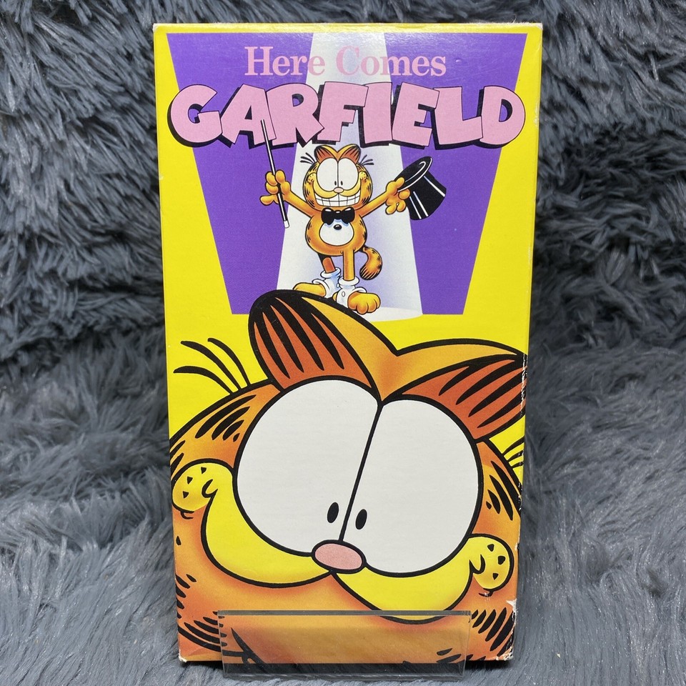 Here Comes Garfield VHS Tape 1990 CBS FOX Video Odie Jon Animated Kids ...