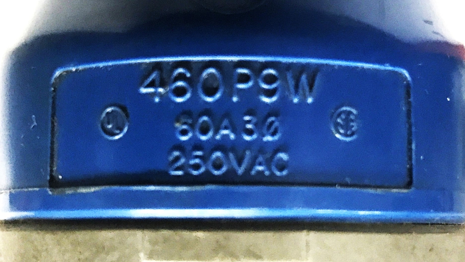 Hubbell 60 Amp 250 Watt Pin and Sleeve Plug 460P9W USED | eBay