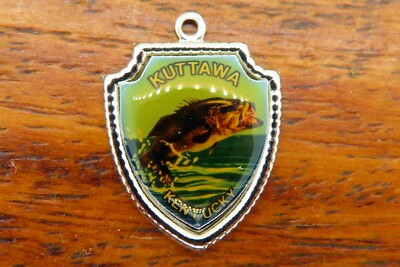 Vintage sterling silver KUTTAWA KENTUCKY BASS FISHING TRAVEL SHIELD ...