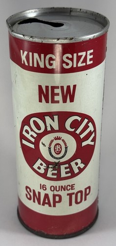 Iron City King Size Beer 16 Oz EMPTY NEW Snap Top Zip Top Beer Can | eBay