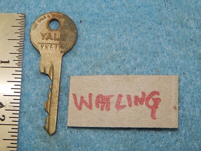 vintage coin operator key: Watling Manufacturing Co. - YW 610 (Yale) | eBay