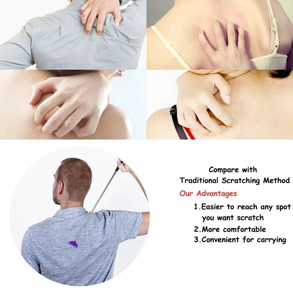 3 Pack Bear Claw Telescopic Metal Extendable Back Scratcher Back ...