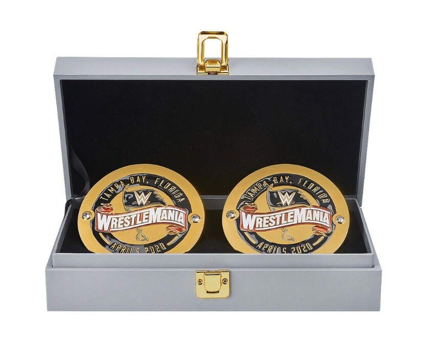 WWE Wrestlemania 36 Belt Side Plates Wrestling Replica WWE Championship ...