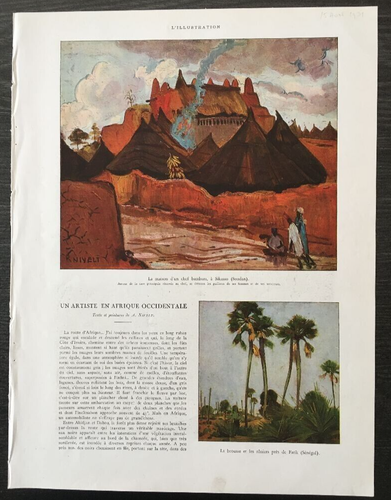 Coupure de presse -UN ARTISTE EN AFRIQUE OCCIDENTALE - Nivelt - 1931 | eBay