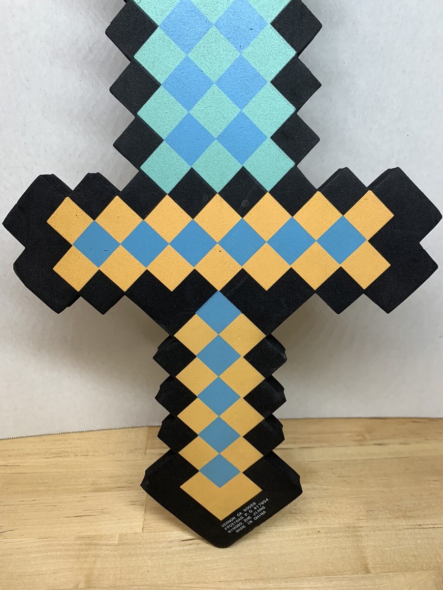 Minecraft Schaum Goldschwert Minecraft Foam Diamond Sword Size 24"