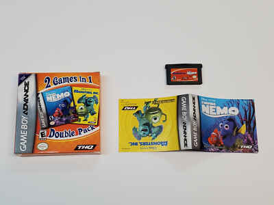 Finding Nemo Monsters Inc Double Pack Nintendo Game Boy Advance CIB ...
