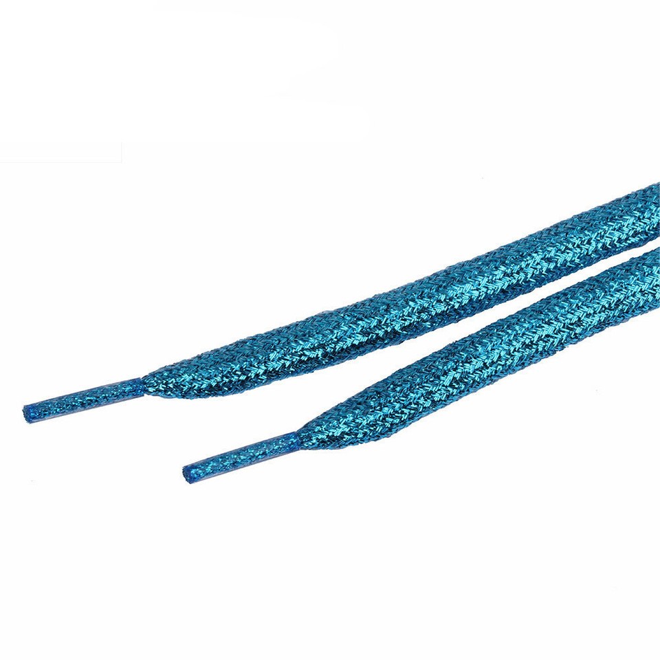 Shiny Gold Silver Shoelaces Sparkly Glitter Flat Shoelaces Shoe Laces ...