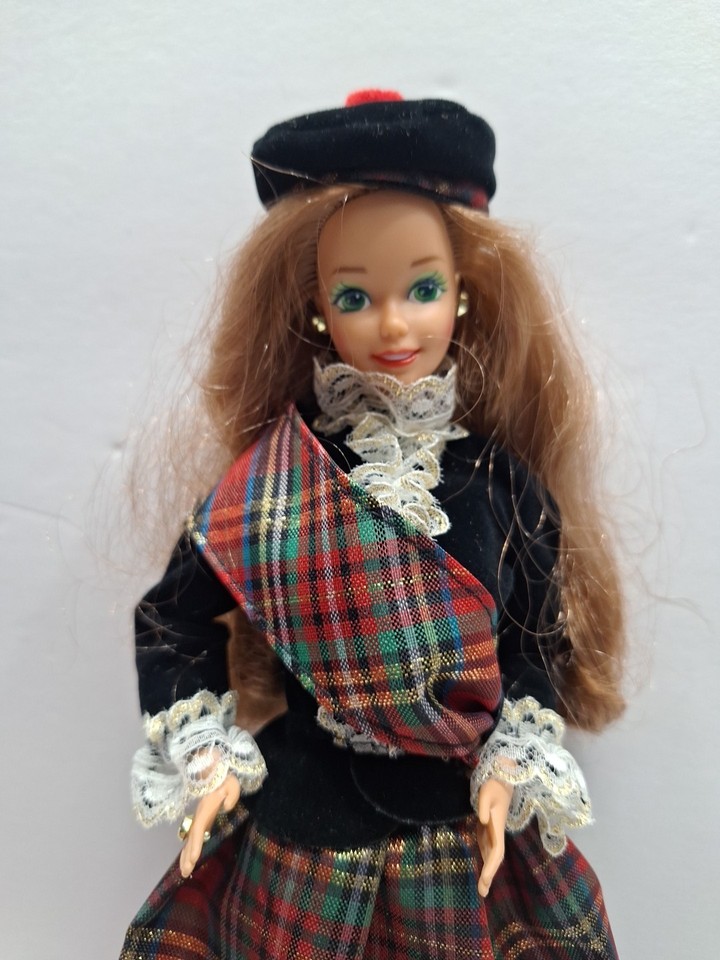 Barbie Doll Scottish 1990 9845 Dolls Of The World Collection Scotland ...