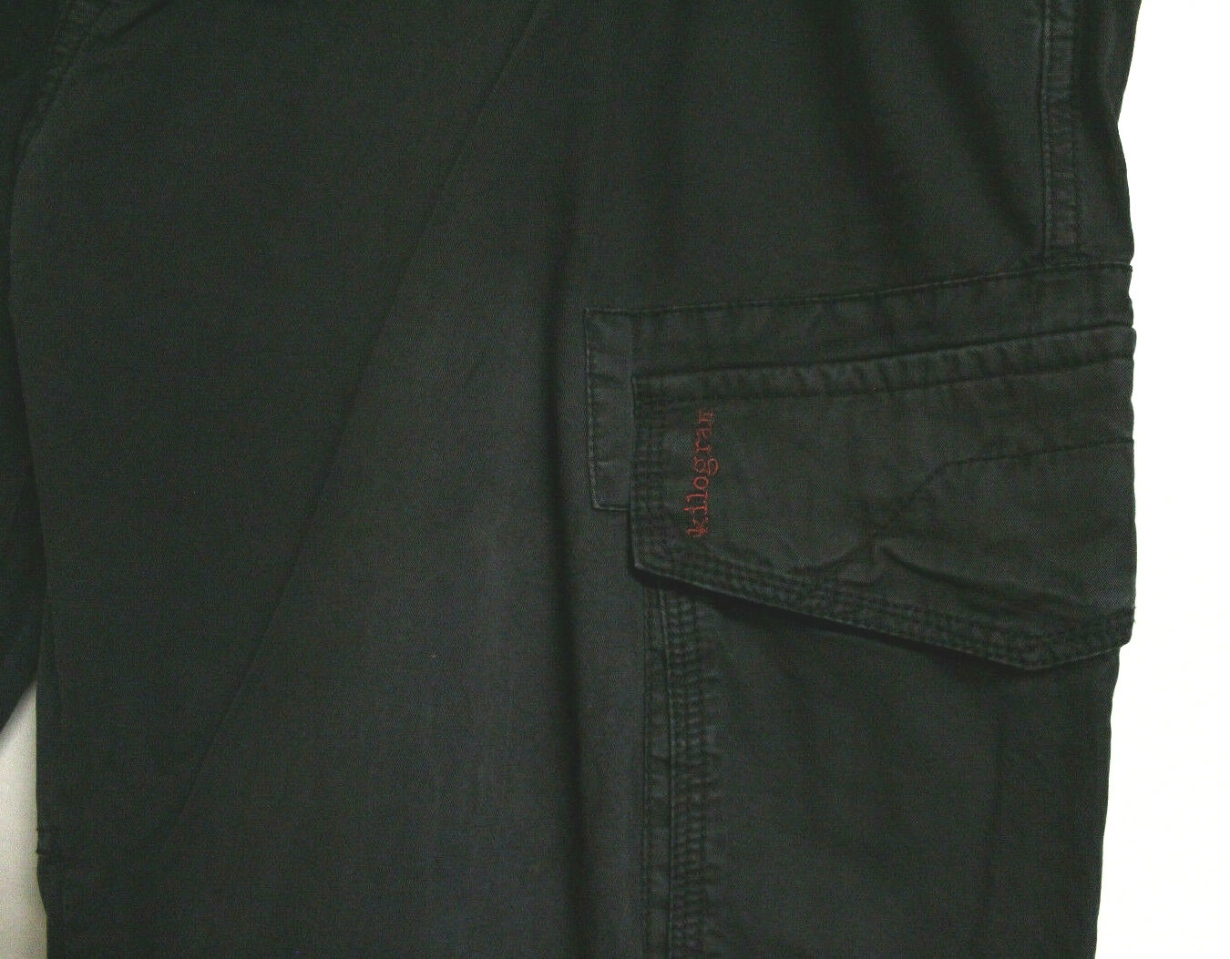 Kilogram Mens Black Drawstring Adjustable Waist Cargo Pants Size 42W ...