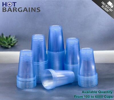 Water Cups Tumblers 7oz Reusable Blue Plastic Drinking Cups for Vending ...