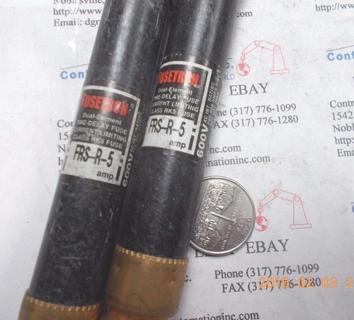 Bussmann Fusetron Fuse, FRS-R-5/FRSR5, Dual Element, Time Delay, 600V ...