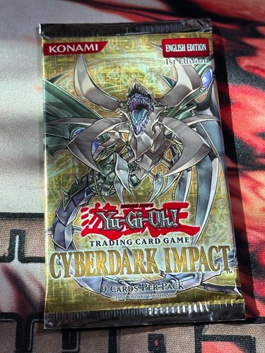 Yugioh TCG! SEALED Cyberdark Impact Booster Pack 1st Edition - LIGHT ...