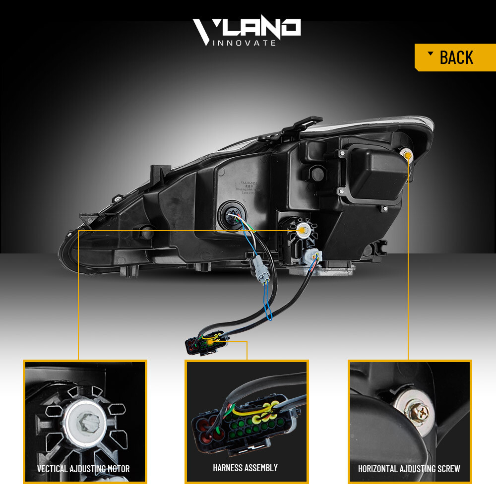 VLAND Headlights Projector LED For 2006-2013 Lexus IS250 IS350 ISF W/Animation | eBay