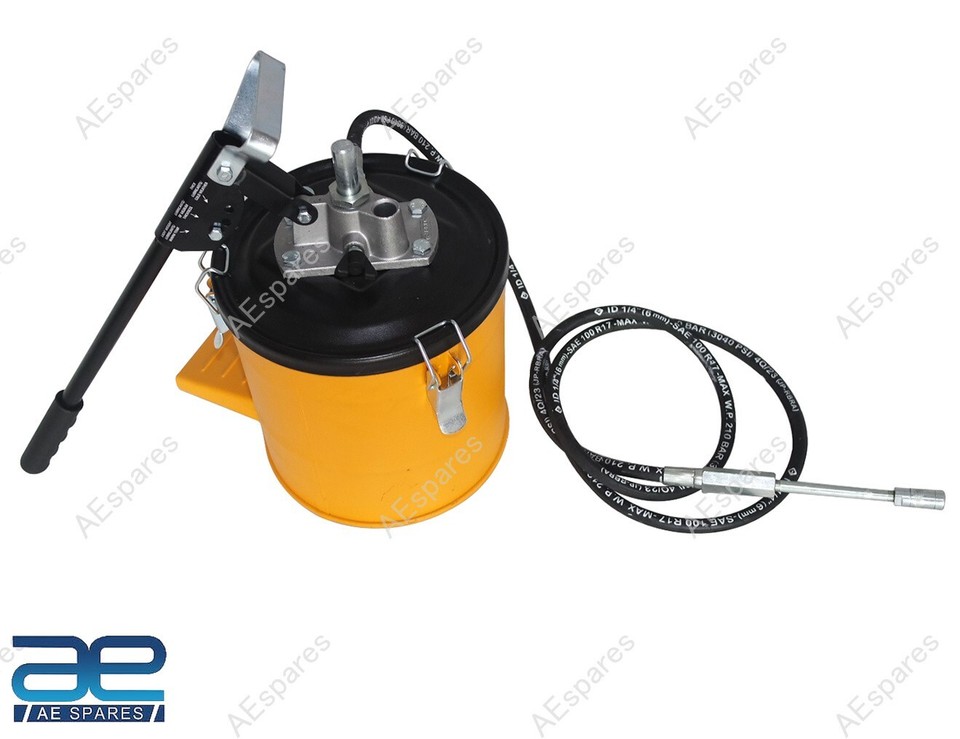 For JCB Tools High Pressure Bucket Grease Pump + 8 kg grease bucket ...